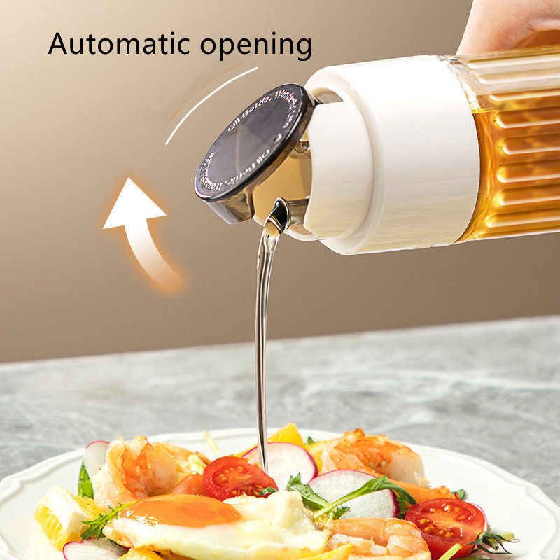 500ml Open and close oil bottle glass oil bottle - Reihey Glass